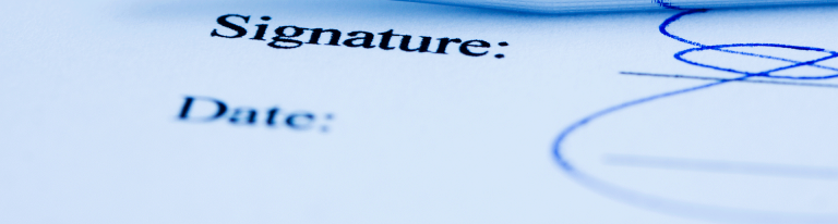 La validité d'une signature scannée - association modele